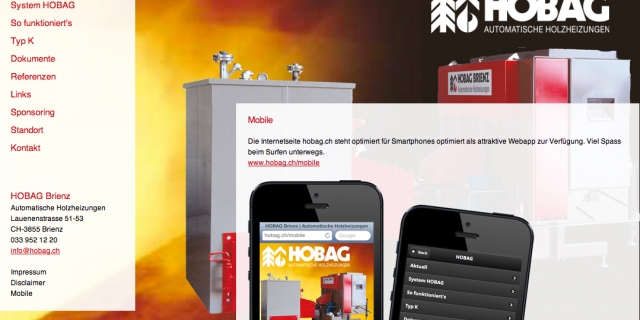 | HOBAG BRIENZ Automatische Holzheizungen